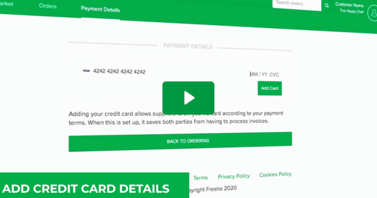 Fresho - How to Add a Credit Card | Fresho